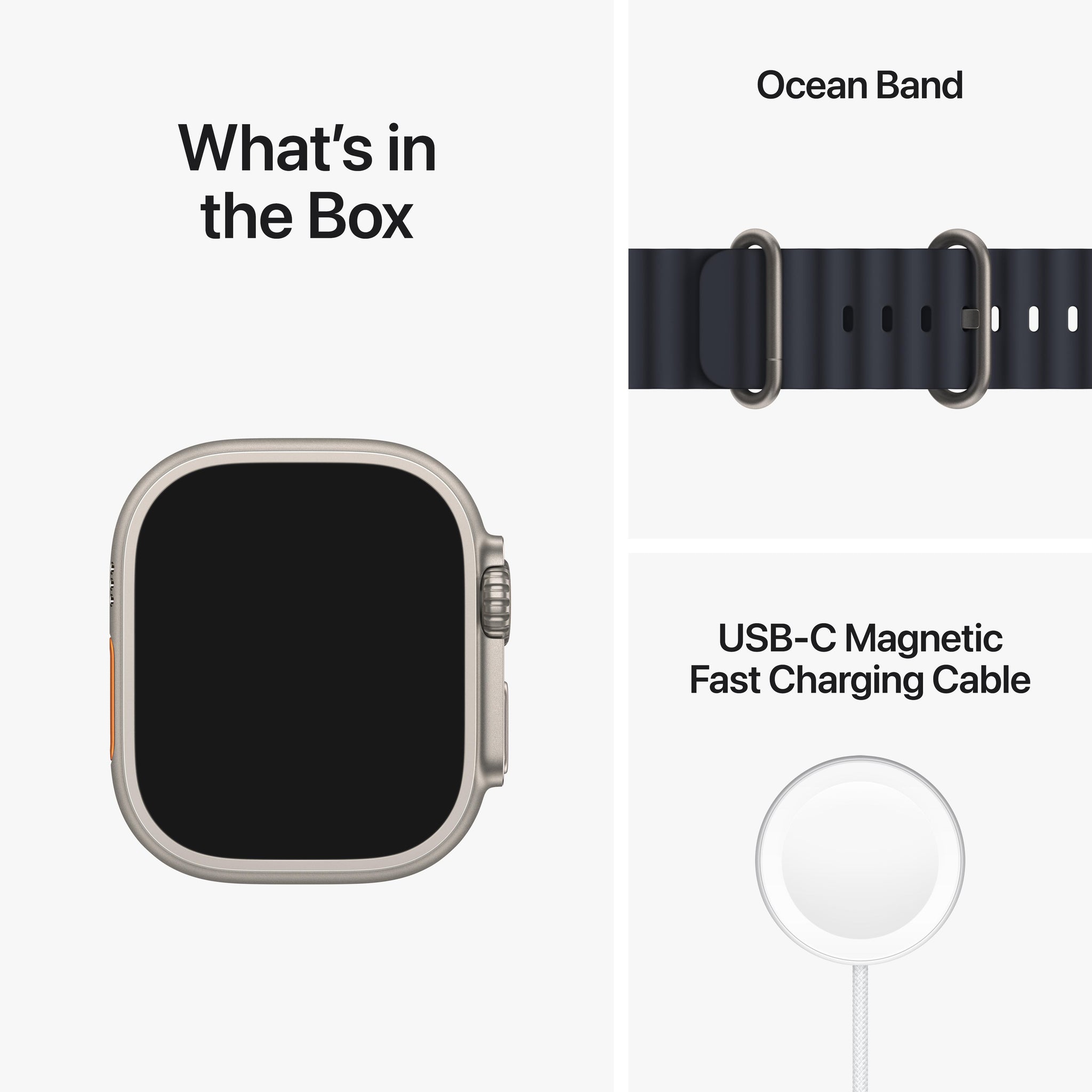 Apple Watch Ultra GPS + Cellular, 49mm Titanium Case with Midnight Oce ...