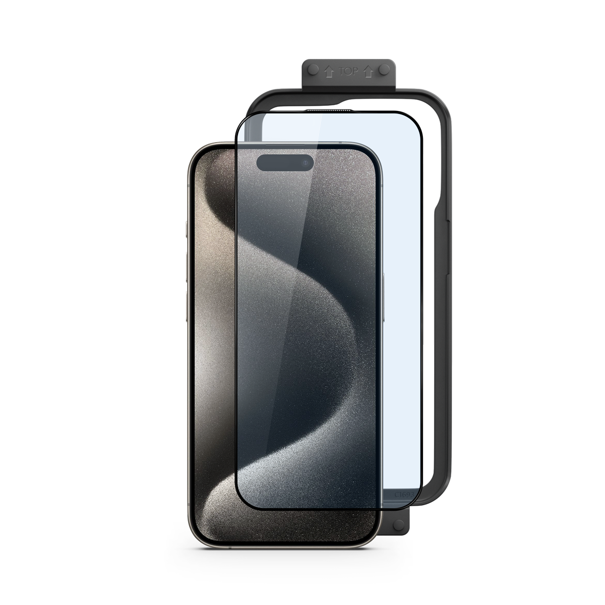 EPICO Edge to Edge Glass 2 Pack with Instalation Frame iPhone 15 Pro ...