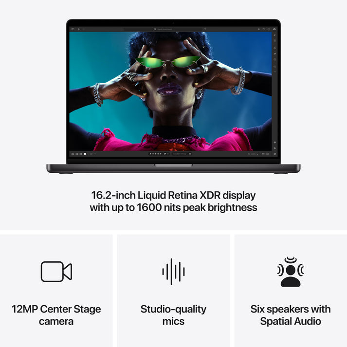 16-inch MacBook Pro: Apple M4 Max chip with 14‑core CPU and 32‑core GP ...